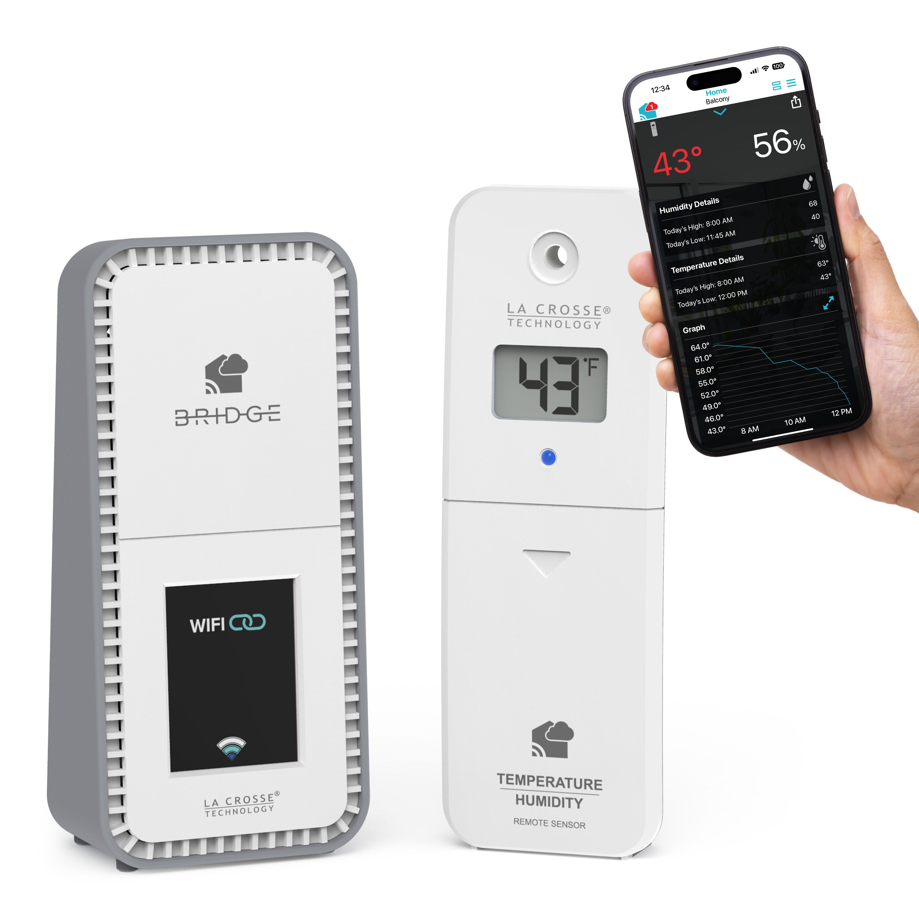 Temp Tracker Wi-Fi Alert System | Temp & Humidity Sensor | La Crosse ...