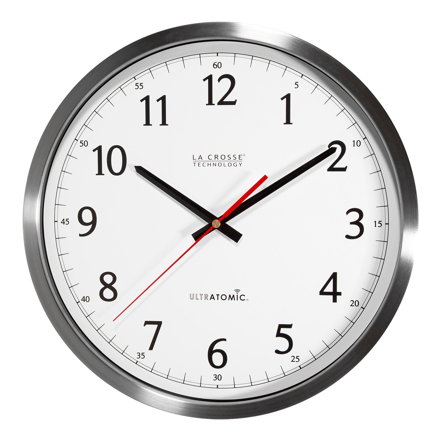 404-1235UA-SS 14-inch UltrAtomic - Analog Wall Clock – La Crosse Technology