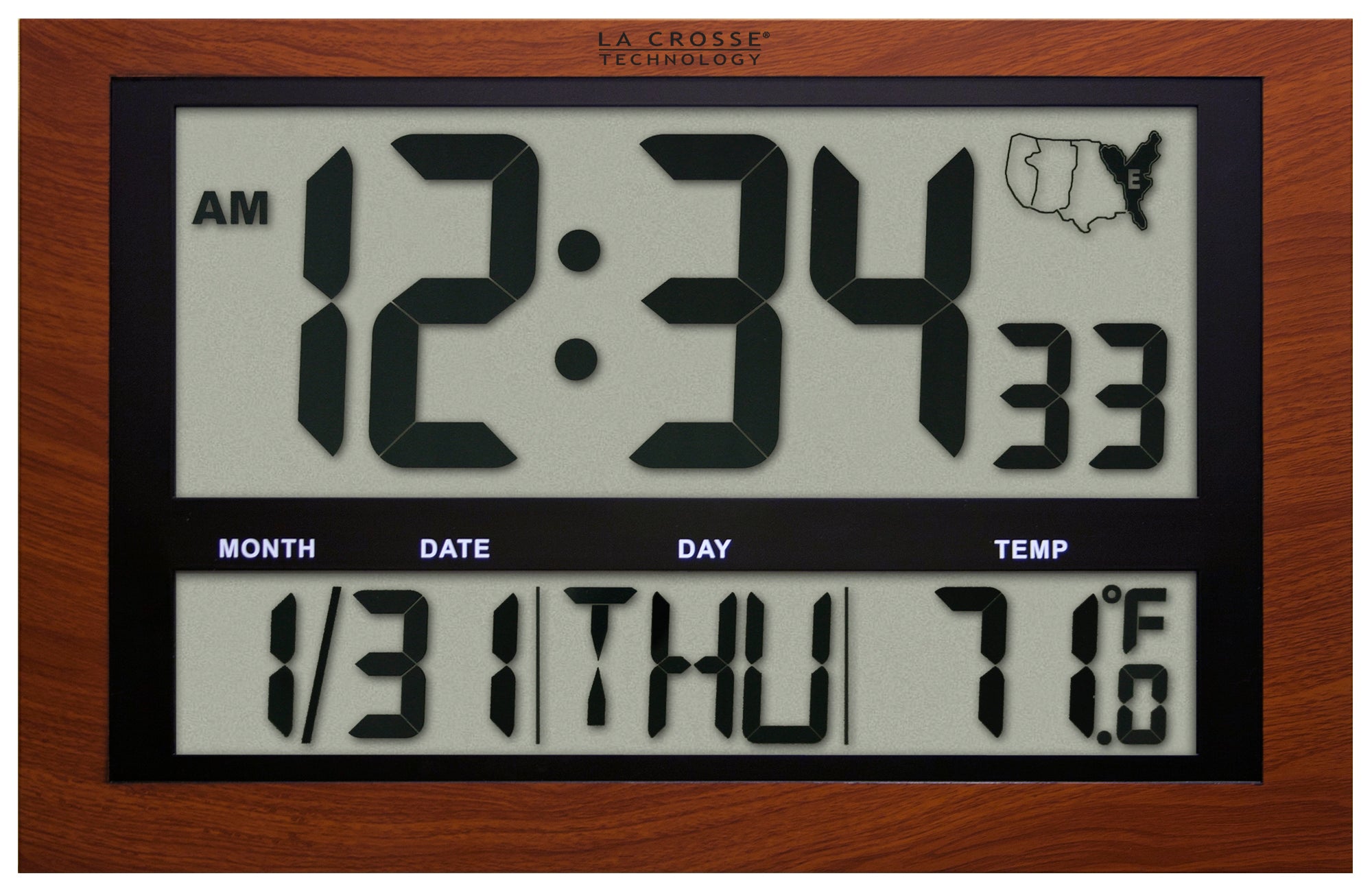 Atomic Digital Clock with Large 4 inch Time Display