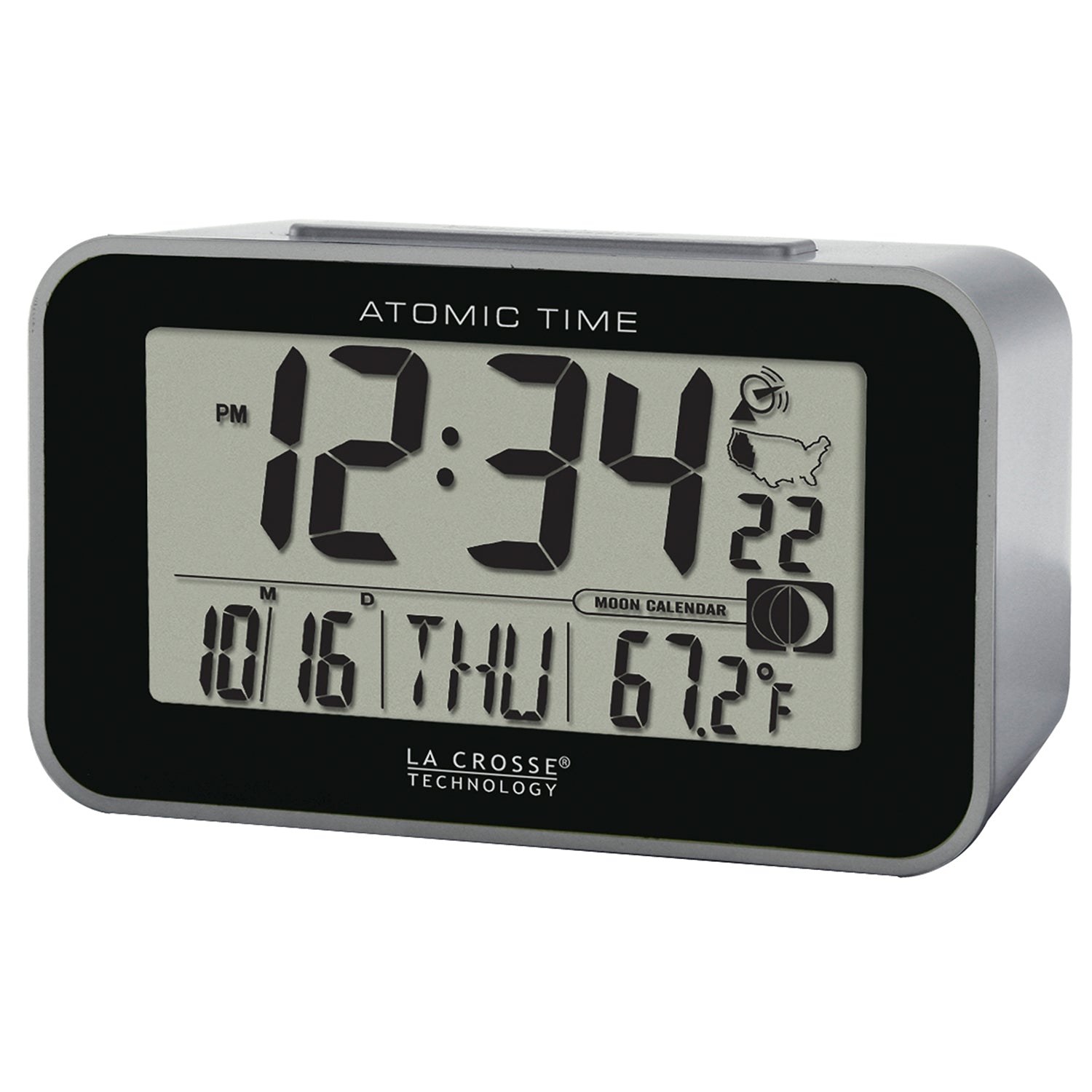 Atomic Alarm Clock with Moon Phase | Digital Clocks | La Crosse Technology