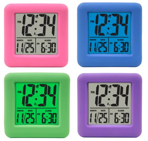 Variety Pack - Soft Cube LCD Alarm Clocks